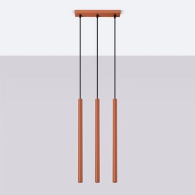 Sollux Lighting Závěsné svítidlo PASTELO 3 červené okrové