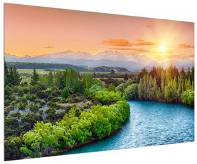 Obraz lesní horské krajiny (120x80 cm)