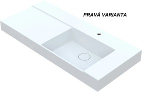 Vayer Libra L/P 120 umyvadlo na desku, litý mramor Orientace: Levá