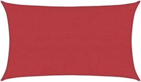 Stínicí plachta 160 g/m² červená 5 x 8 m HDPE 311633
