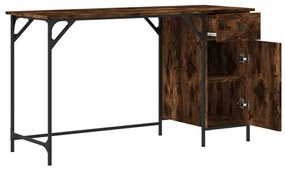 Petromila Počítačový stůl kouřový dub 131 x 48 x 75 cm kompozitní dřevo