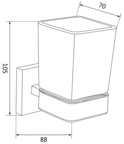 Mexen příslušenství, Vox držák na kartáček, černá, 707038-70