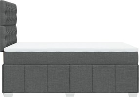 Box spring postel s matrací tmavě šedá 120x190 cm textil 3291615