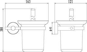 Novaservis - WC kartáč Mephisto chrom, 6833,0