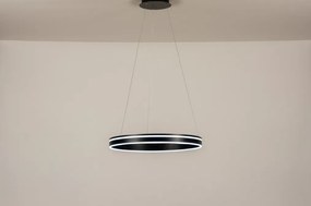 Závěsné černé LED svítidlo nad jídelní stůl Athena Black 60