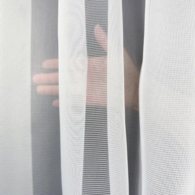 Hotová voálová záclona bílá s řasící páskou Ervi 40760 (různé velikosti)