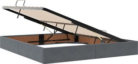 Postel s úložným prostorem a matrací Tmavě šedá 180 x 200 cm 3370318