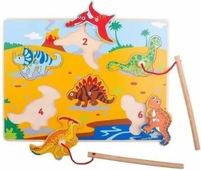 Bigjigs Toys Dřevěné chytání dinosaurů / od 18 měsíců