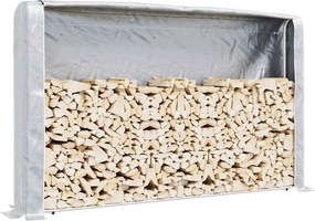 vidaXL Stojan na palivové dřevo s krytem proti dešti 250x25x150 cm [4100711]
