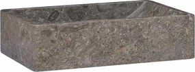Umyvadlo 45 x 30 x 12 cm mramor šedé s vysokým leskem 149156