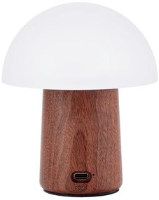 Bílá/v tmavě přírodní barvě LED stolní lampa (výška 12,5 cm) Alice Mushroom – Gingko