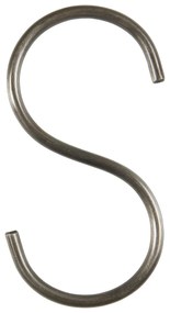 IB LAURSEN Kovový háček S-hook 13 cm, šedá barva, kov