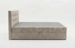 Čalouněná postel boxspring DIRELIS TRINITY 140x200 cm béžová Matrace: Matrace Bonell pružinová