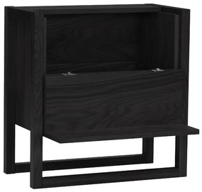 Černý dubový barový stolek Woodman NewEst 59 x 30 cm