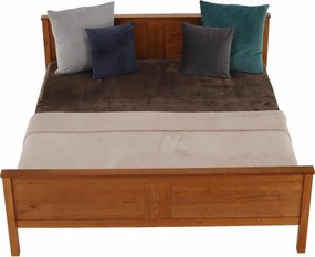 Postel, 160x200, borovicové dřevo v odstínu dub, PROVO NEW Kondela 0000400848