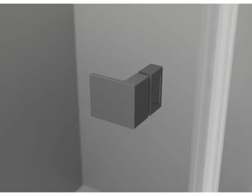 Mexen, Mexen Lunar L Otočné pravé sprchové dveře 80 cm, transparentní, pistolový kov - 834L-080-000-95-00-P