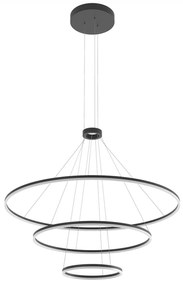 Redo 01-2244 závěsné LED stmívatelné svítidlo Orbit pískově černá, 151W, 3000K, ø120, ø80, ø40cm