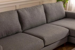 Hanah Home Rohová pohovka BERLIN šedá pravá