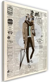 Gario Obraz na plátně Elegantní pes - novinový článek Rozměry: 40 x 60 cm