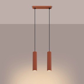 Sollux Lighting Závěsné svítidlo KARBON 2 červené okrové