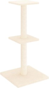 Škrabadlo pro kočky se sisalovými sloupky krémové 73 cm 172034