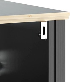 4dílná koupelnová sestava BERG černá masivní borové dřevo 3206503