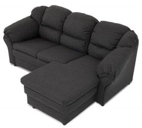 Nejlevnější nábytek Rohová sedačka CIRIAKO 1 ve tvaru L, tmavě šedá, pravá