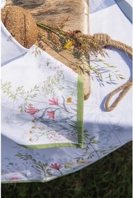 Bavlněná kulatá utěrka s lučními květy Wildflower Fields - Ø 80 cm