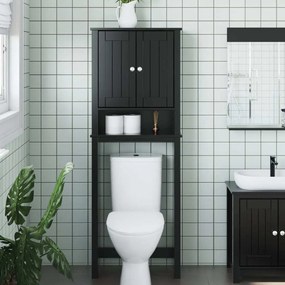 vidaXL Úložná skříňka nad toaletu BERG 60 x 27 x 164,5 cm dřevo [358555] Barva: Černá