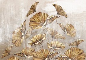 Postershop Fototapeta vliesová: Golden leaves - 416x254 cm