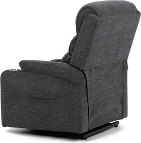 Polohovací křeslo šedé, elektrické TV-S8348 GREY2