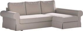 Potah na pohovku IKEA Backabro rozkládací se šezlongem barva béžová látka sametová