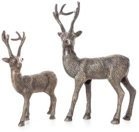 VÁNOČNÍ DEKORAČNÍ FIGURKA DEER 42CM TMAVÁ ZLATÁ