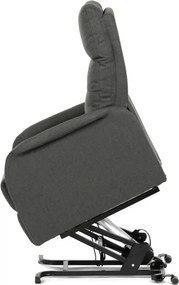 Polohovací křeslo šedé, elektrické TV-5482 GREY2