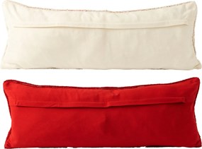 2 veliké vánoční polštáře se stromky červená a béžová – 30*80*15 cm