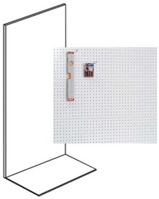 Prodejní regál jednostranný, perfo stěny, 1900 x 1000 x 450 mm, základní, antracit