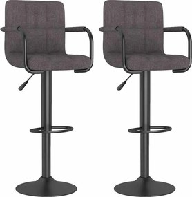 Barové židle 2 ks taupe textil 334644