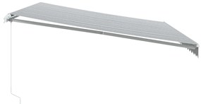 Ručně Zatahovací Markýza Antracitová A Bílá 500 X 300 Cm