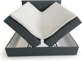 Čalouněná postel boxspring DIRELIS VIBE 140x200 cm tmavě šedá Matrace: Matrace Bonell pružinová