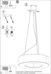 Sollux Lighting Lustr SATURNO 50 černý