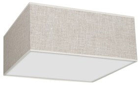 Stropní svítidlo Lino Square, 1x lněné stínítko, (bílé plexisklo), (40cm)