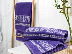 Bambusový ručník BAMBOO 50 x 90 cm fialový, 70% bambusové vlákno | 30% bavlna