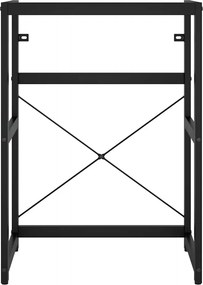 Koupelnový regál pod umyvadlo černý 59 x 38 x 83 cm železo 338500