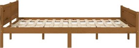 Rám postele masivní borové dřevo medově hnědý 140 x 200 cm 322113