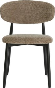 Taupe čalouněná jídelní židle Eniola – Light &amp; Living