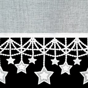 EUROFIRANY KRÁTKÁ VÁNOČNÍ ZÁCLONA NA PÁSCE XMAS 30X150 CM HVĚZDY