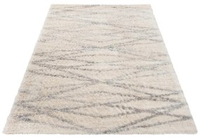 Kusový koberec shaggy Ekin krémový 140x200cm