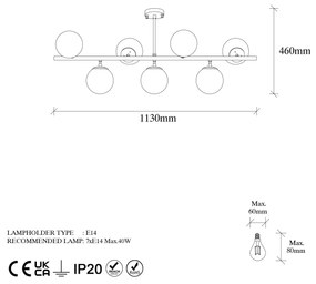 Opviq Stropní svítidlo Fazli - 10526, Černá