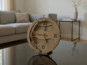Li-Go "Římské číslice" světelné hodiny s powerbankou a pohybovým čidlem 31 cm/dub velikost svítidla/hodin: 31 cm