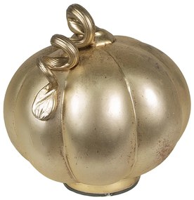Zlatá antik skleněná dekorace dýně Pumpkin - Ø 21*22 cm